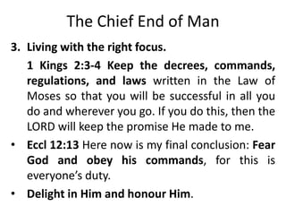 The chief end of man | PPTX