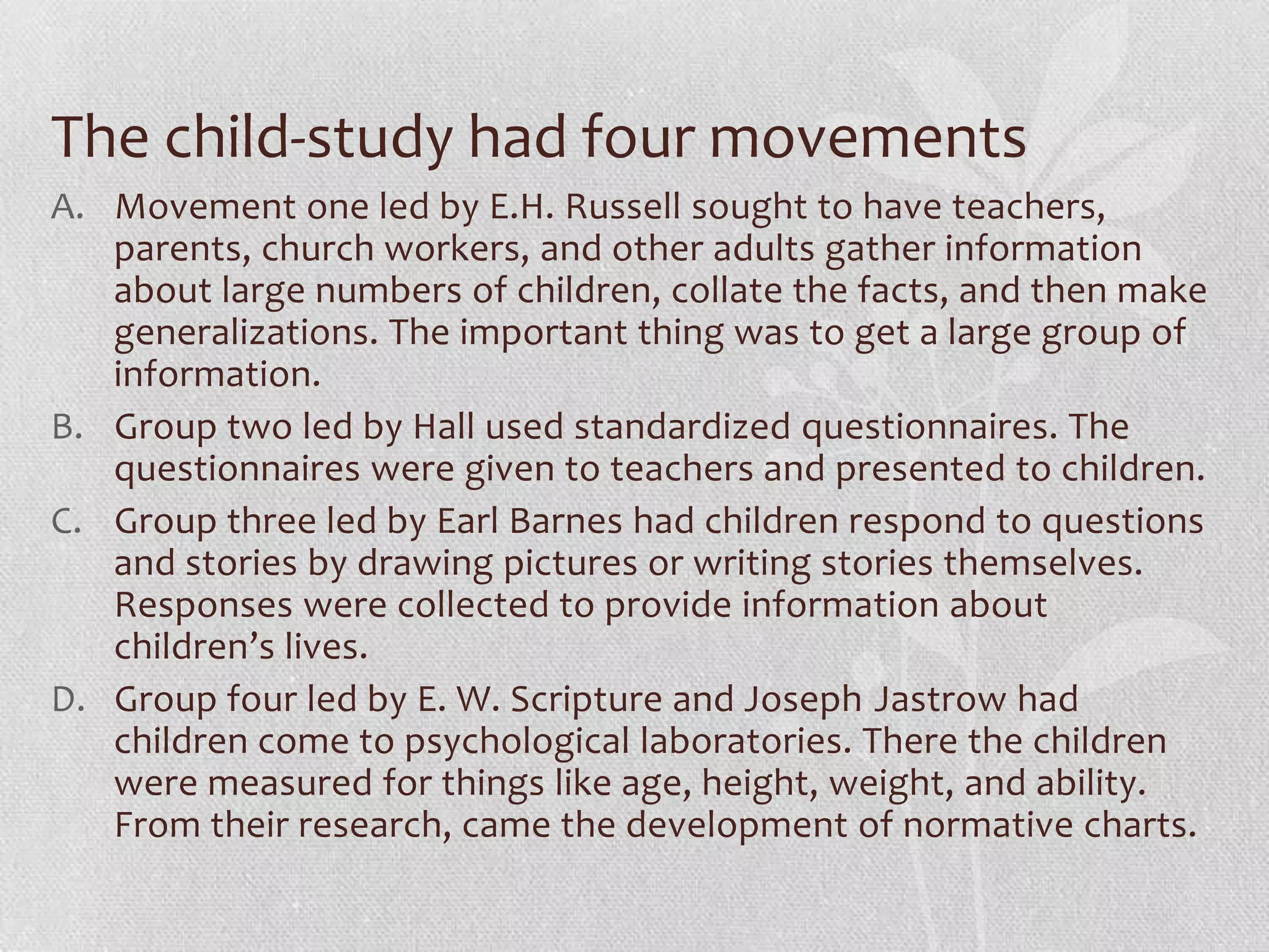 The child study movement | PPTX