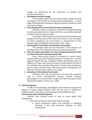 The child and adolescent learners | DOCX