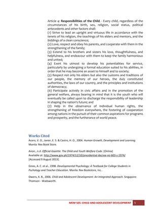 The child and adolescent learners | DOCX