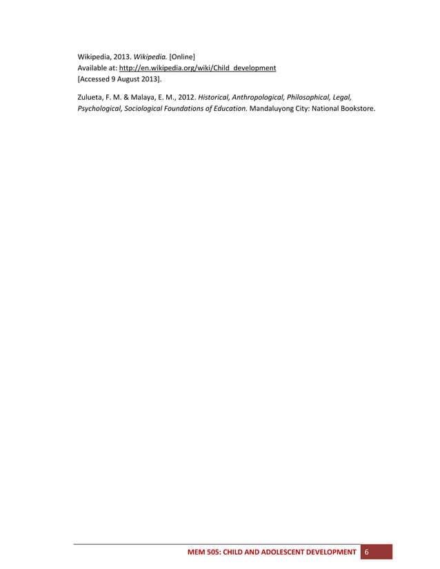 The child and adolescent learners | DOCX | Parenting Teens | Parenting