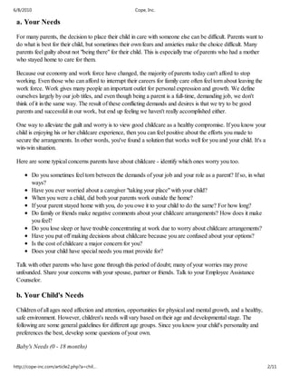 The Childcare Guidebook | PDF