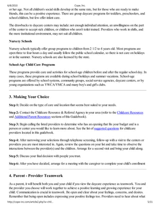 The Childcare Guidebook | PDF