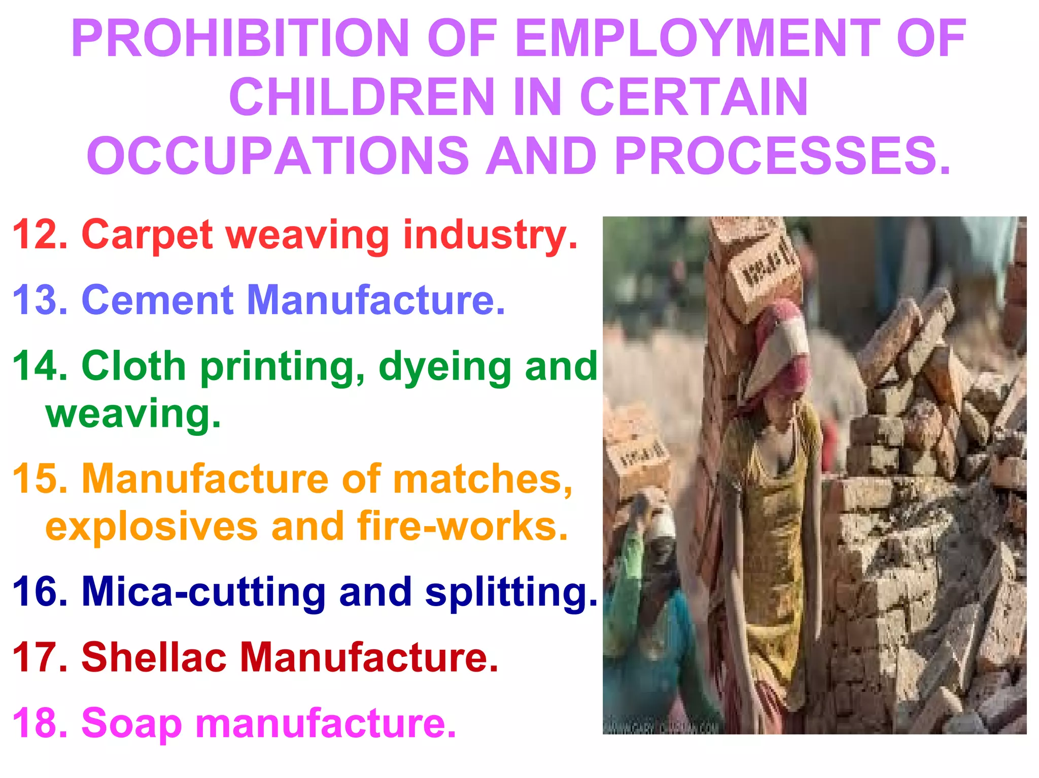 The Child Labour (Prohibition And Regulation ) Act, 1986 | PPT