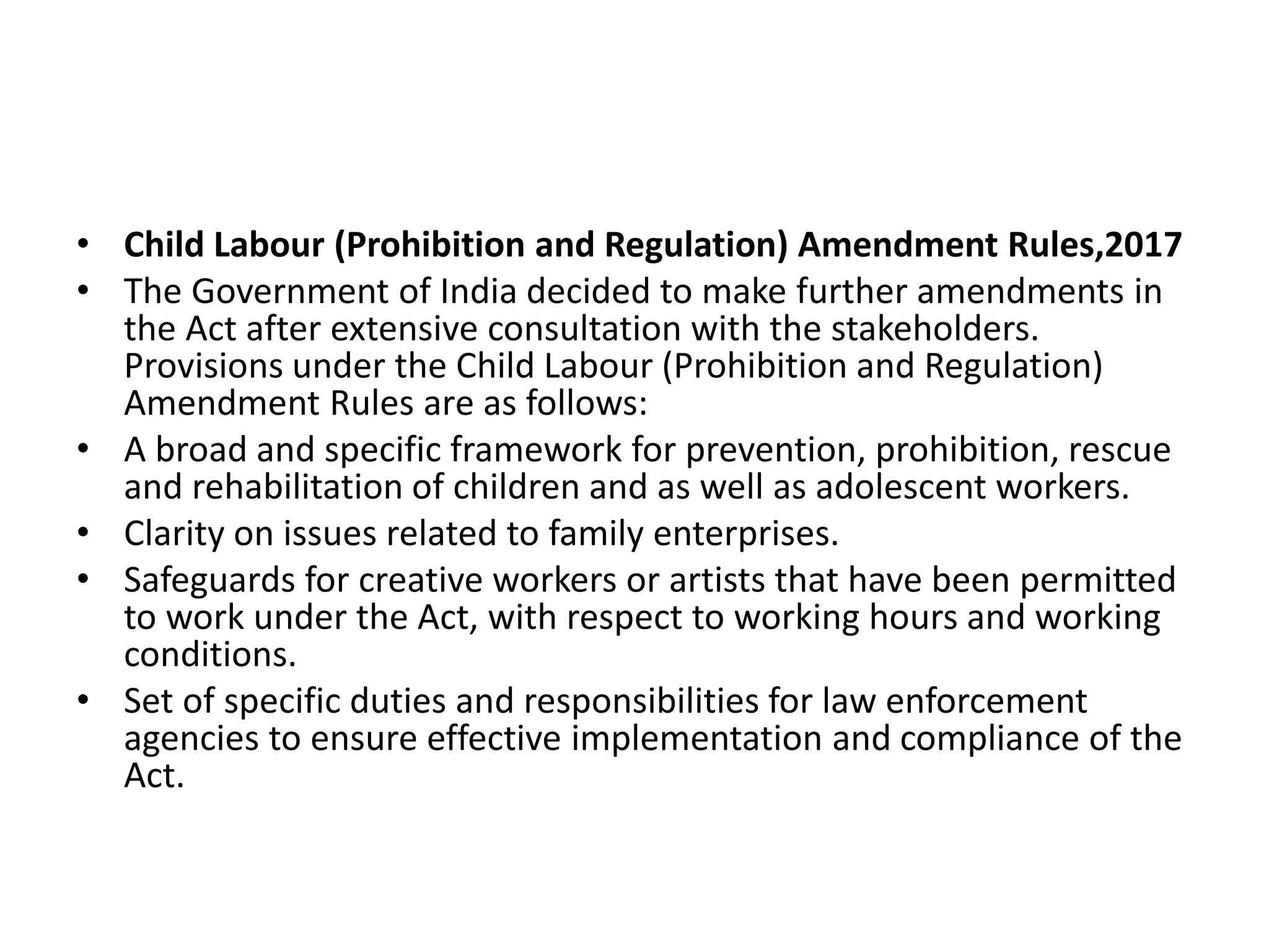 The child labour (prohibition and regulation)act, | PPTX