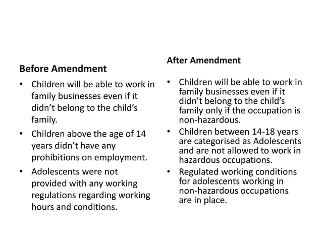 The child labour (prohibition and regulation)act, | PPTX