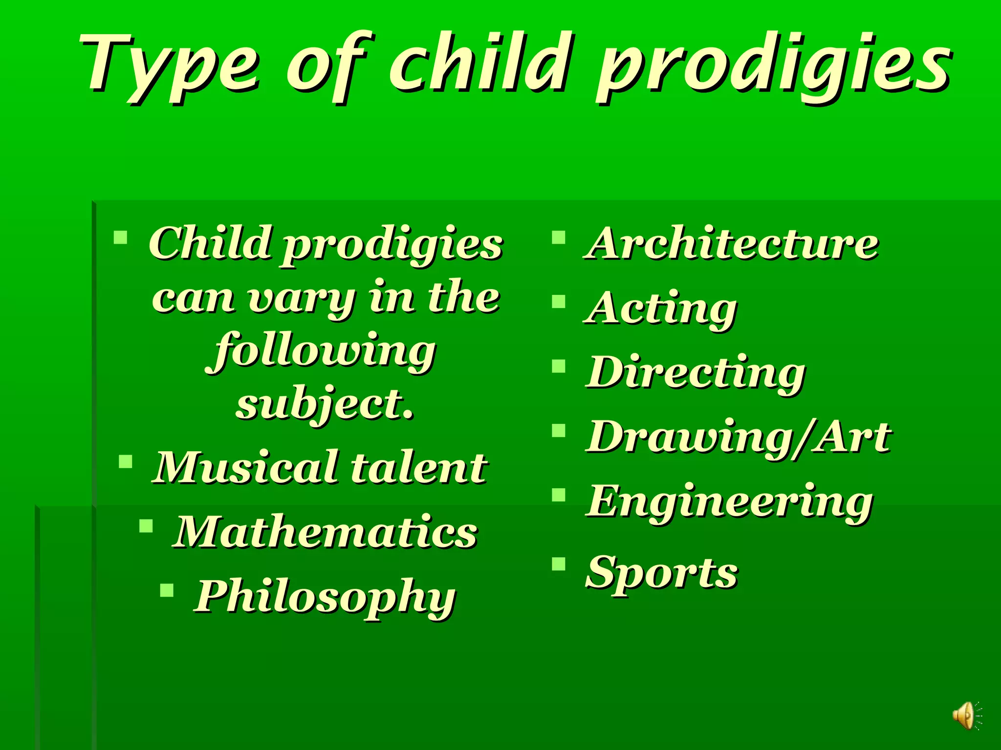 The child prodigy | PPT