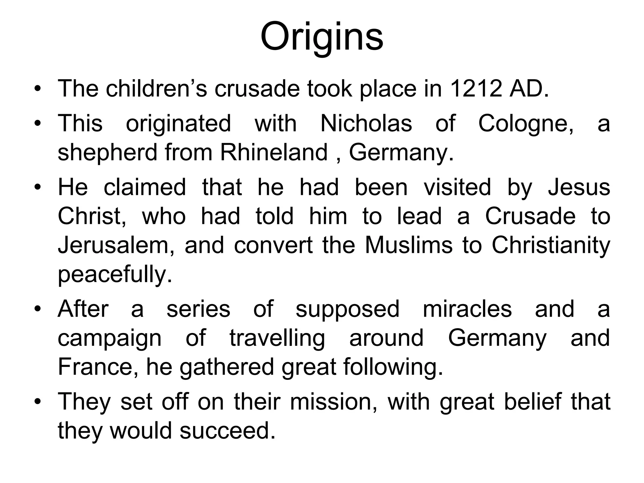 The children's crusade crusades | PPTX