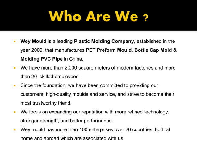 The China Mold Maker for Plastic Projects | PPTX | Manufacturing ...