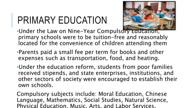 The Chinese Education System | PPTX | Daycare and Pre-School | Parenting