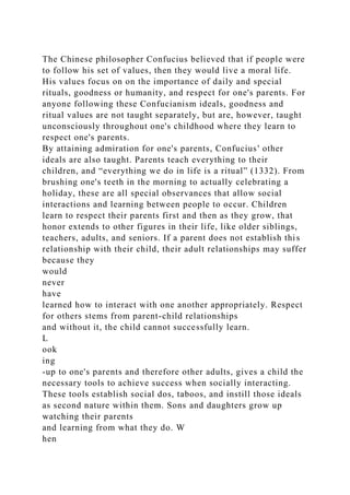 The Chinese philosopher Confucius believed that if people were to fo.docx