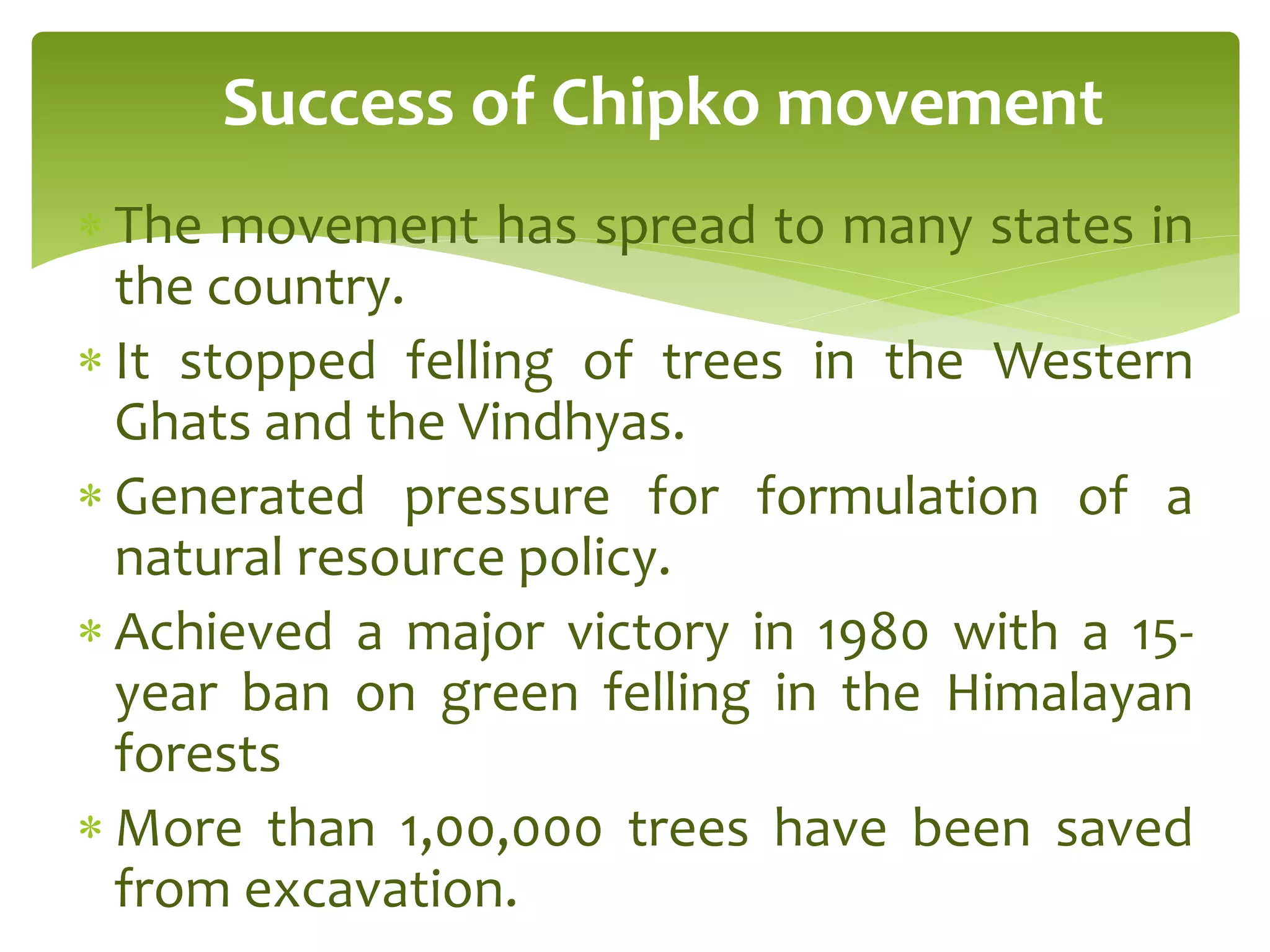 The chipko movement | PPTX