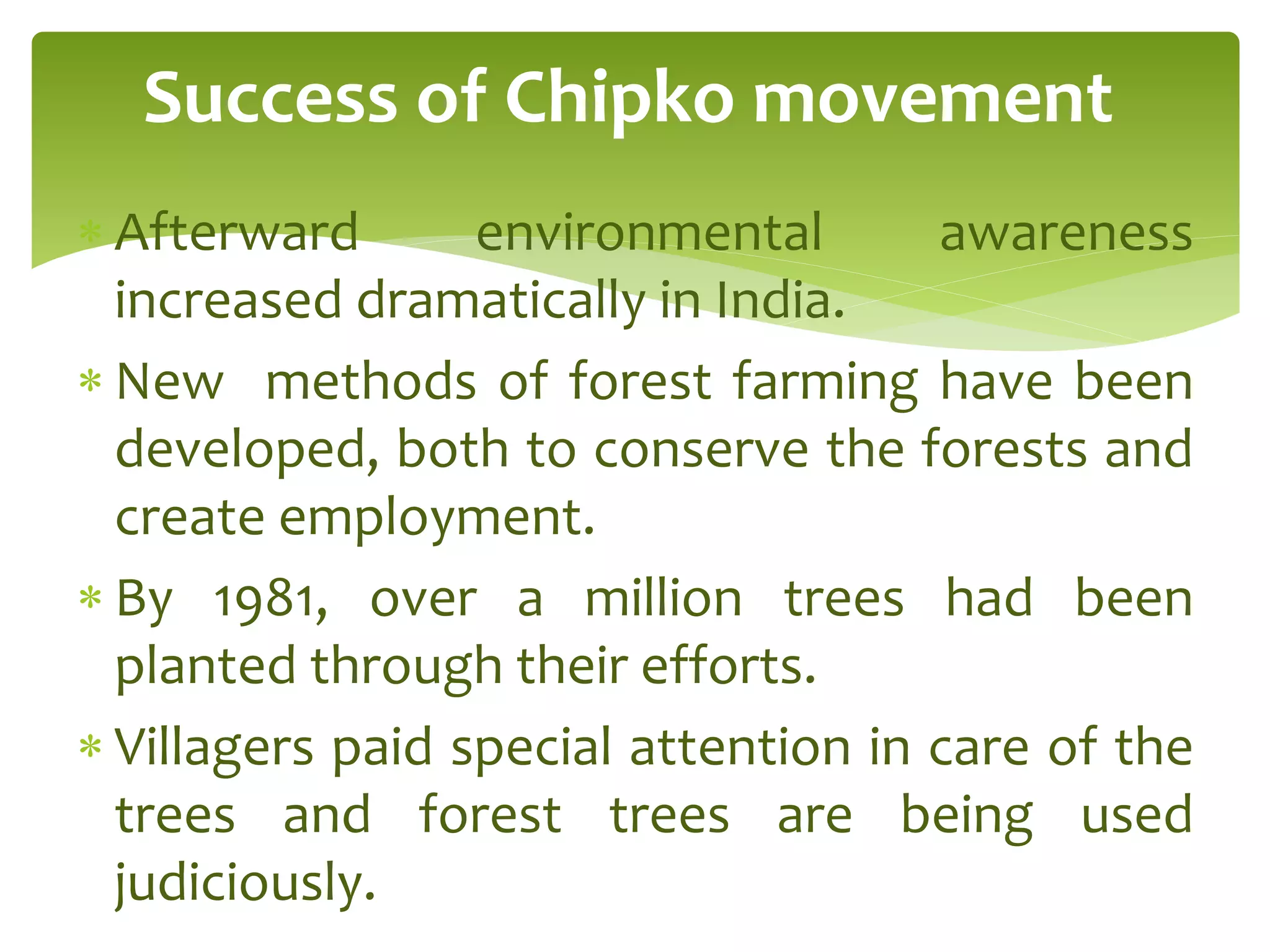 The chipko movement | PPTX