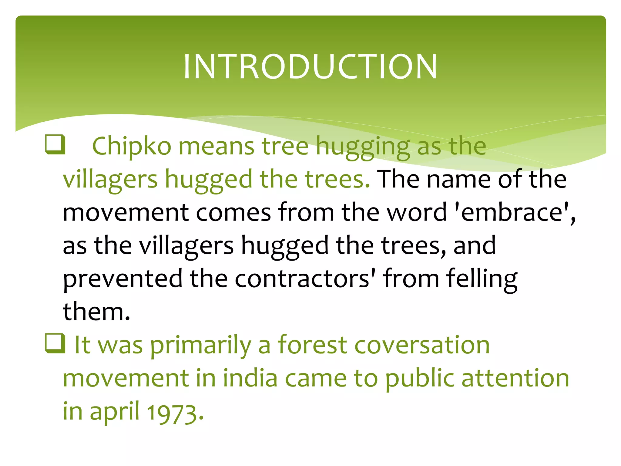 The chipko movement | PPTX