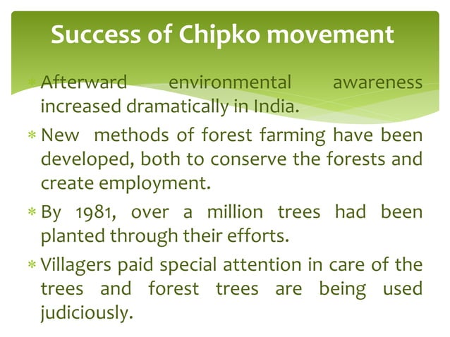 The chipko movement