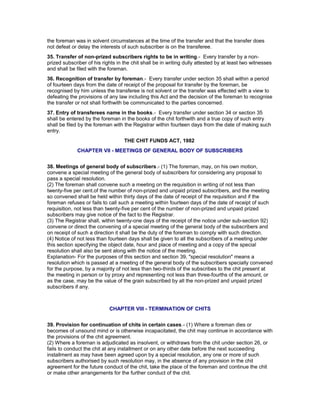 The chit funds act | PDF