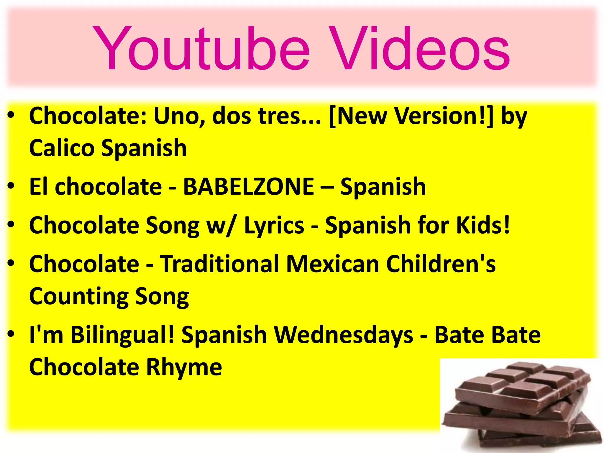 The chocolate song | PPT