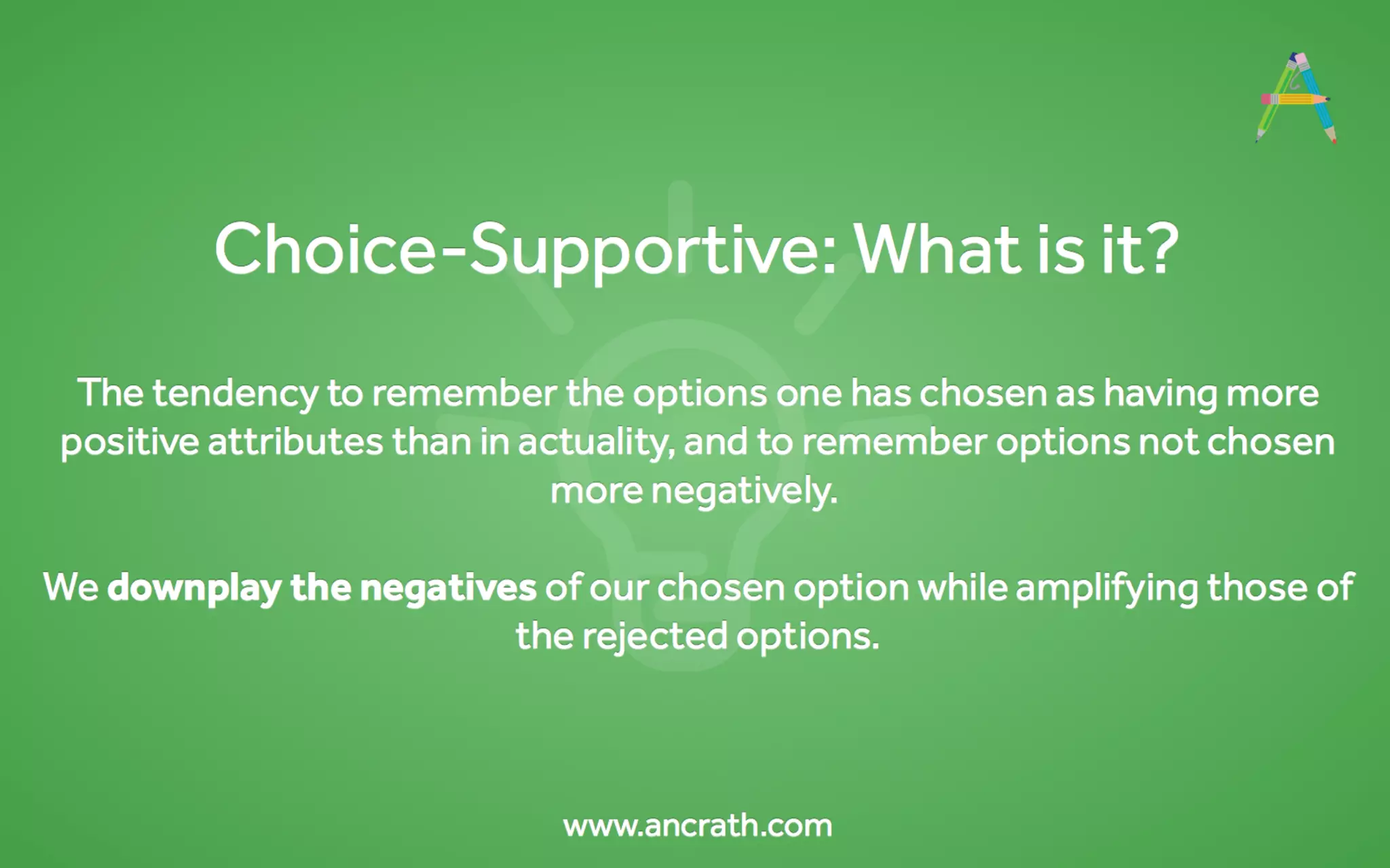 Cognitive Biases: How the Choice-Supportive Bias will impact your pitch ...