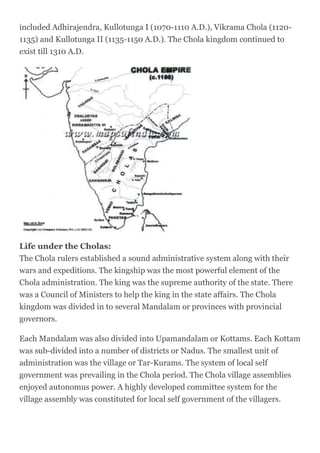 The cholas empire | DOCX