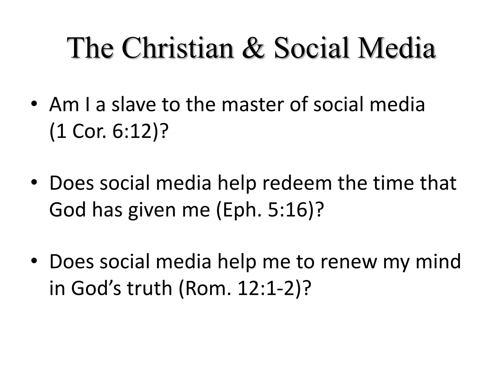 The Christian and Social Media.ppt