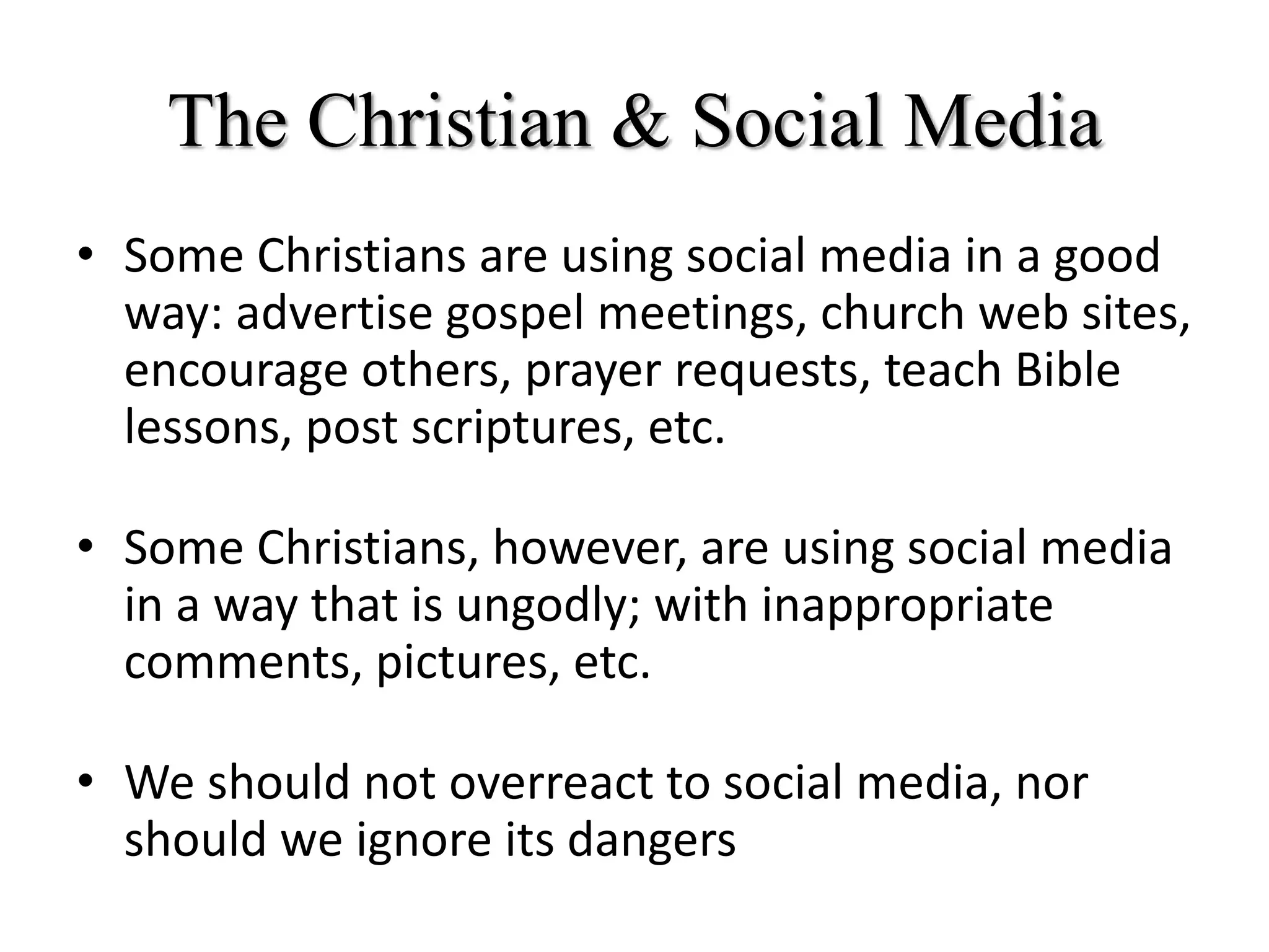 The Christian and Social Media.ppt