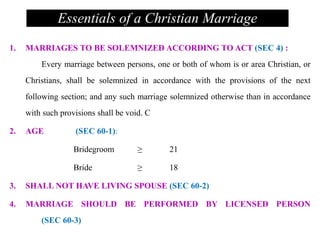 The Christian Marriage Act 1872 | PPTX | Wedding | Personal ...