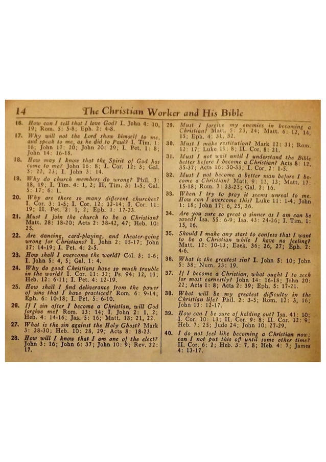 The Christian Worker and his Bible | PDF