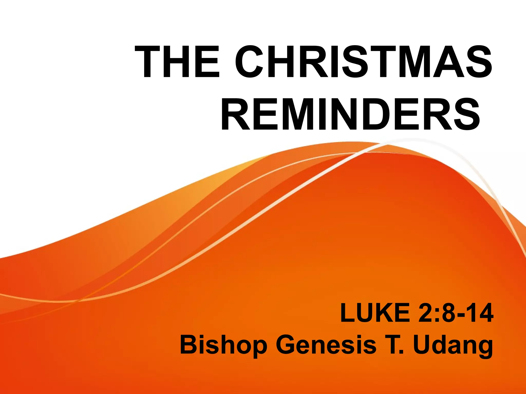 The christmas reminders | PPT