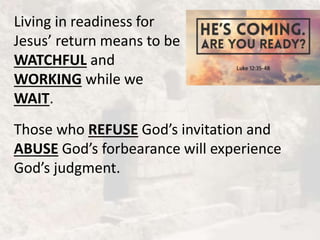 The_Chronological_Life_of_Christ_Part_95_Be_Ready_Stay_Ready | PPT