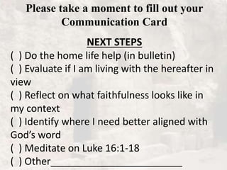 The_Chronological_Life_of_Christ_Part_105_Faithful_Stewards | PPTX | Christianity | Religion ...