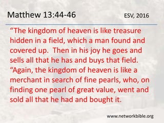 The_Chronological_Life_of_Christ_Part_54_Hidden_Treasure | PPT
