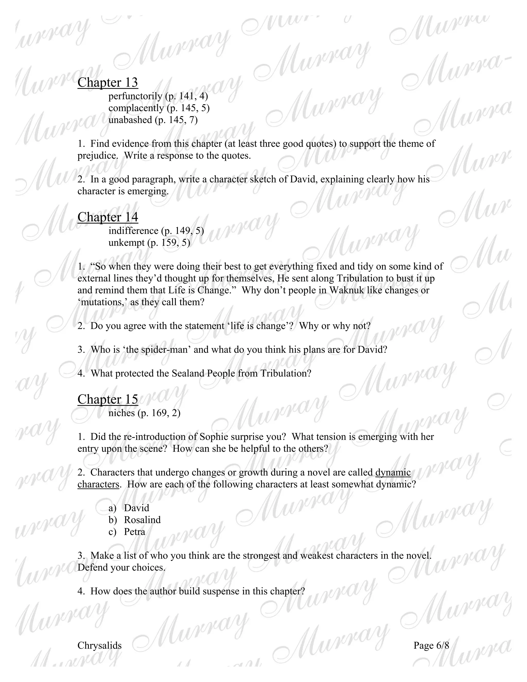 The chrysalids 2 w | PDF