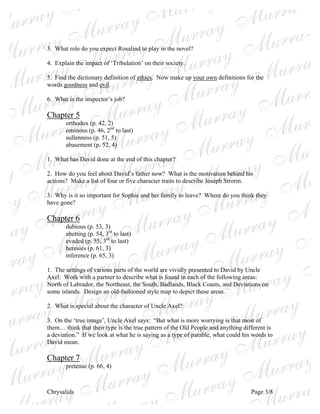 The chrysalids 2 w | PDF