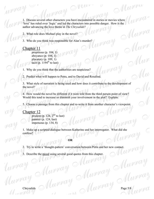 The chrysalids 2 w | PDF