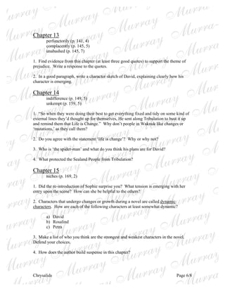 The chrysalids 2 w | PDF