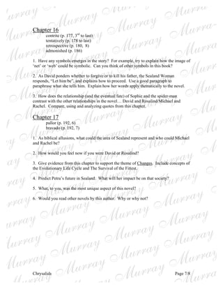 The chrysalids 2 w | PDF