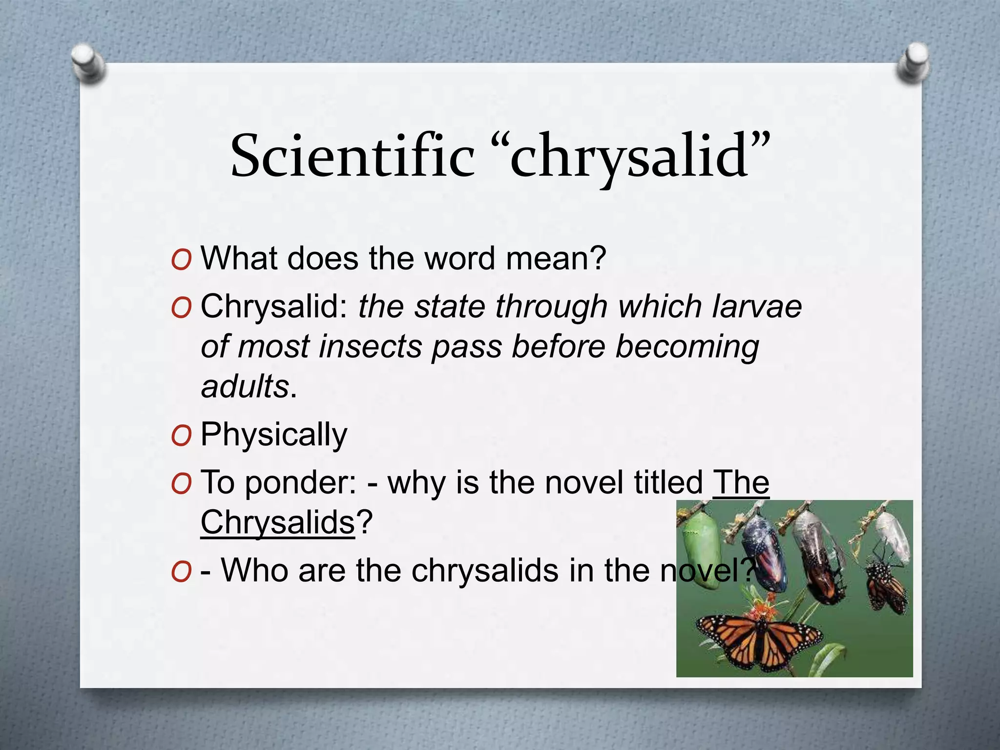 The chrysalids intro | PPTX