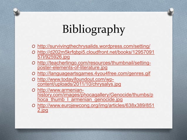 The chrysalids intro | PPT