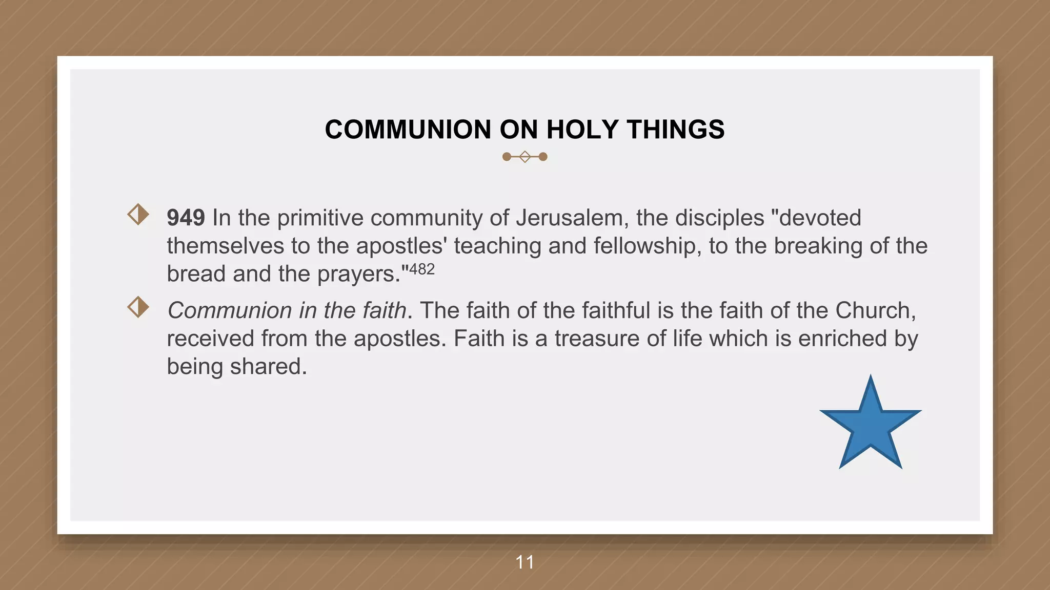 The church as a communion of saints | PPTX