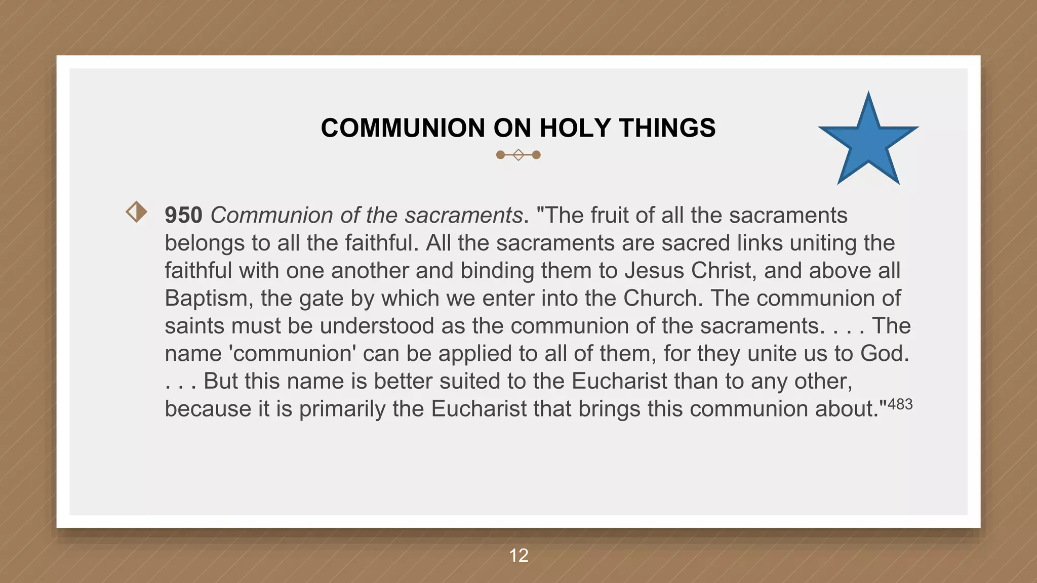 The church as a communion of saints | PPTX