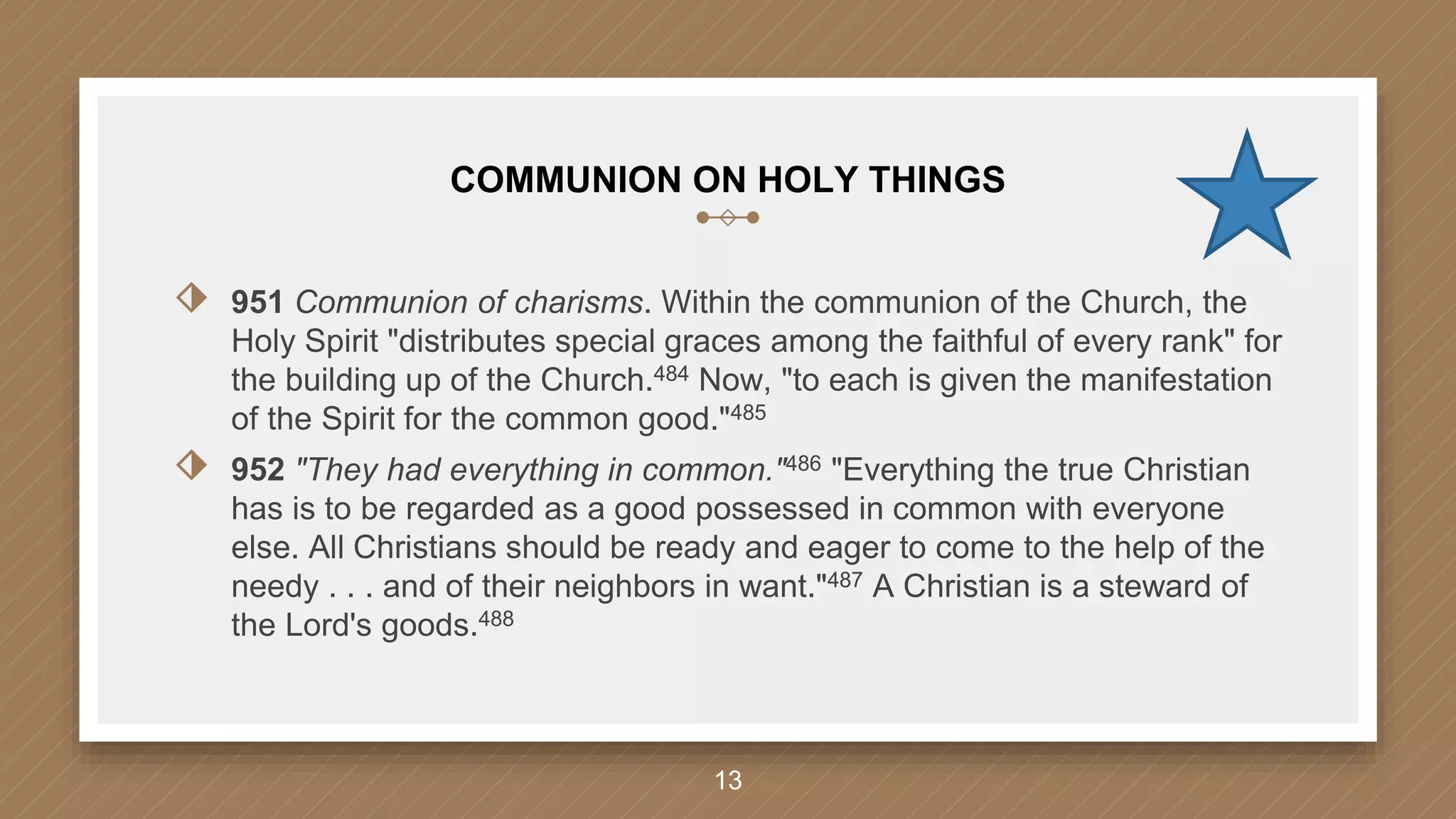 The church as a communion of saints | PPTX