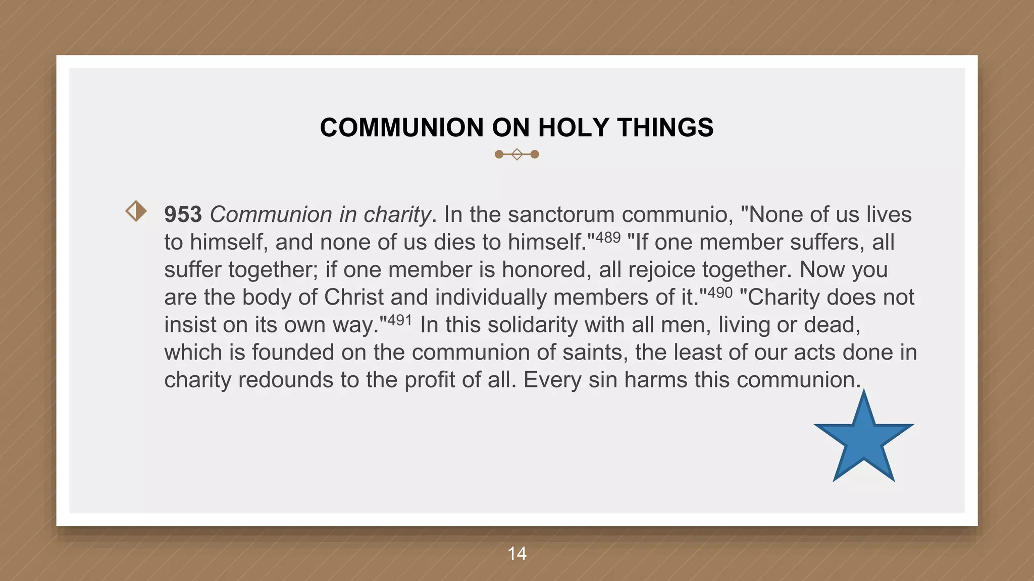 The church as a communion of saints | PPTX