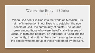 The church as a communion of saints | PPTX