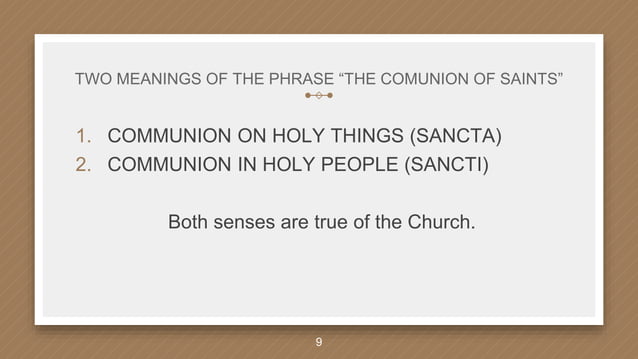 The church as a communion of saints | PPTX