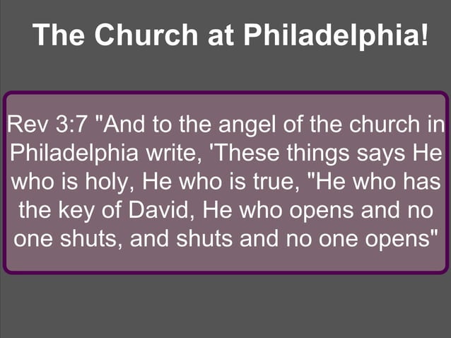 The church at philadelpia | PPT