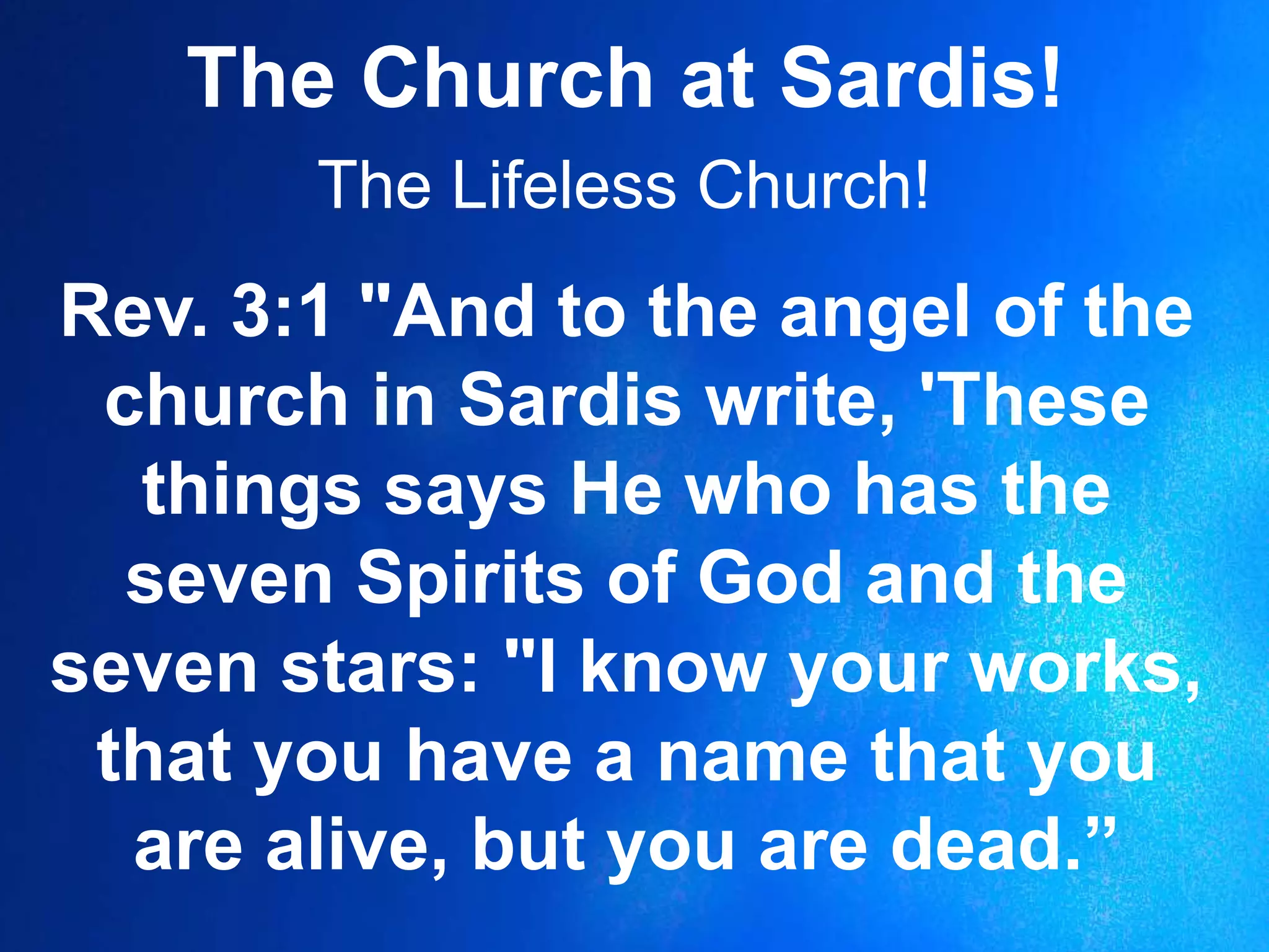 The church at Sardis | PPTX