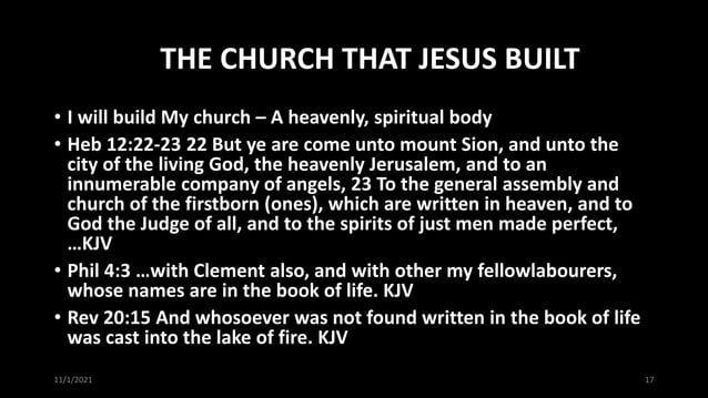 The Church Jesus Built revised | PPT