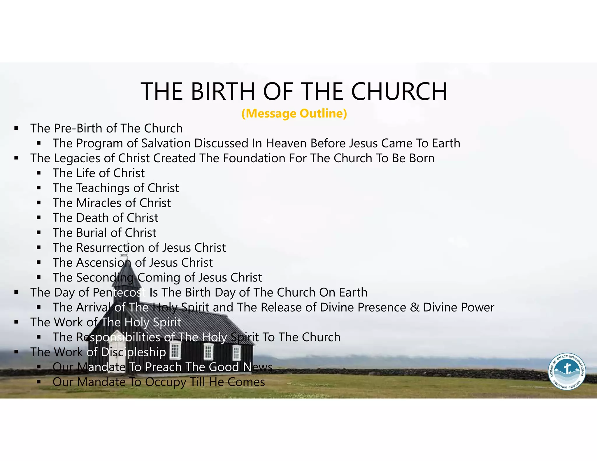 The Church of Jesus Christ - Chapter 3 - The Birth of The Church | PDF