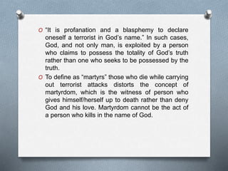 The church responds to terrorism and violence | PPTX