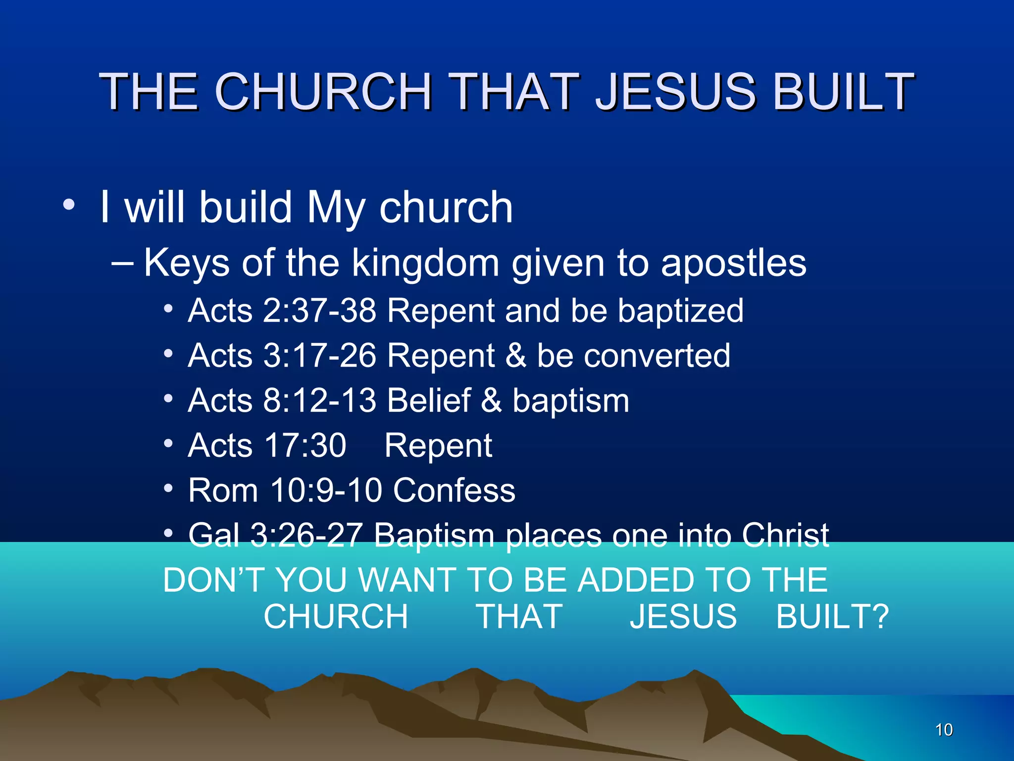 The Church that Jesus Built | PPT | Christianity | Religion & Spirituality